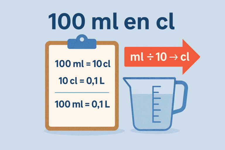 100ml En Cl : Convertisseur Et Tableau Pratique